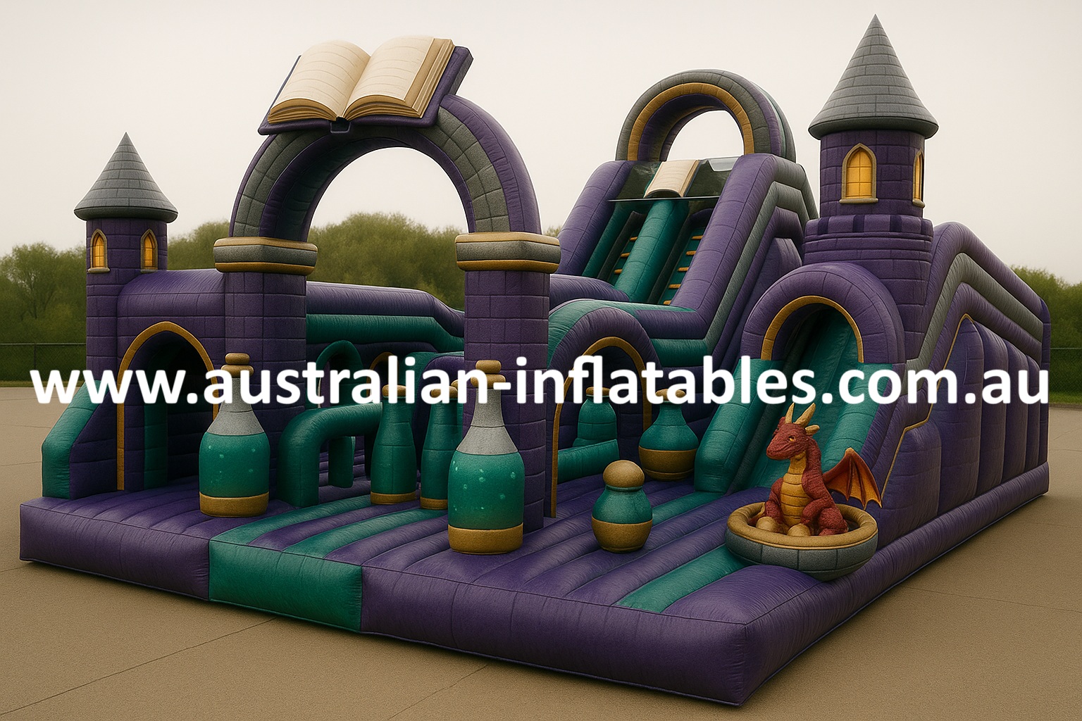 Enchanted Fortress Obstacle Challenge | Australian Inflatables