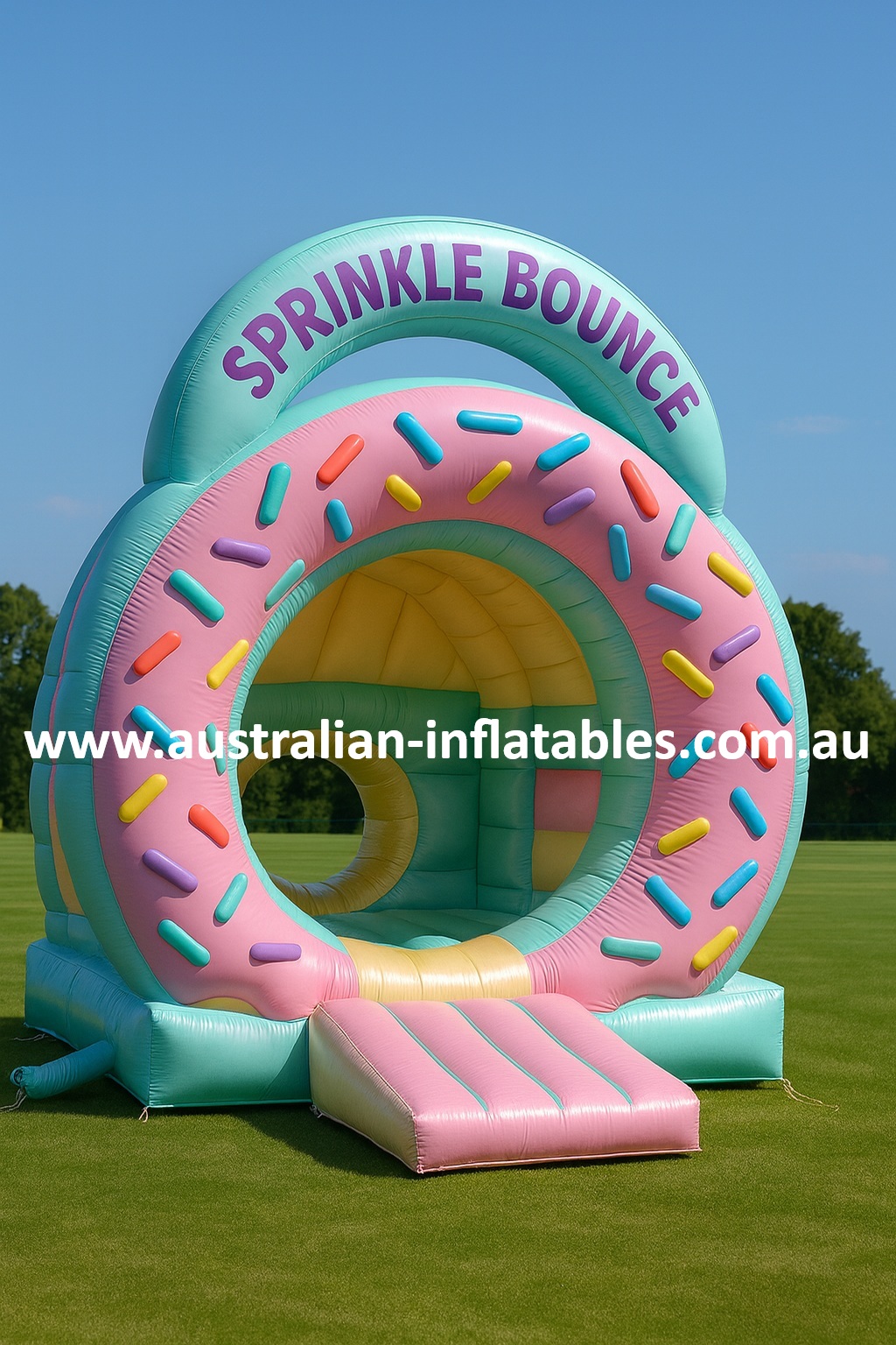Sprinkle Fun Doughnut Jumping Castle | Australian Inflatables